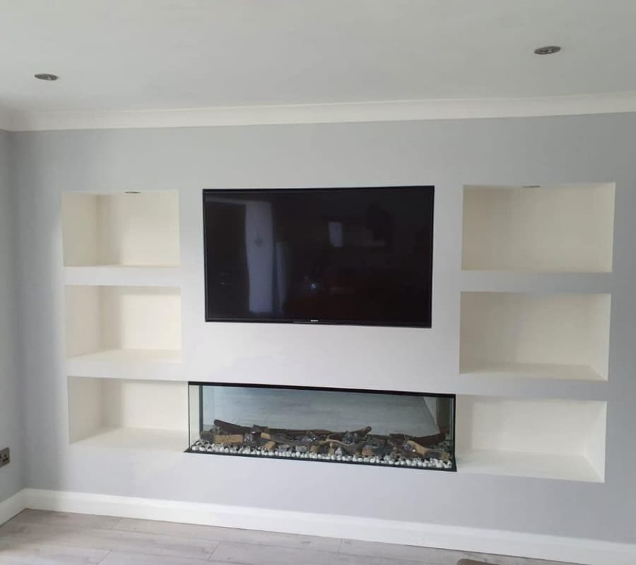 Media Walls for Gas Fires - Centreline Fires